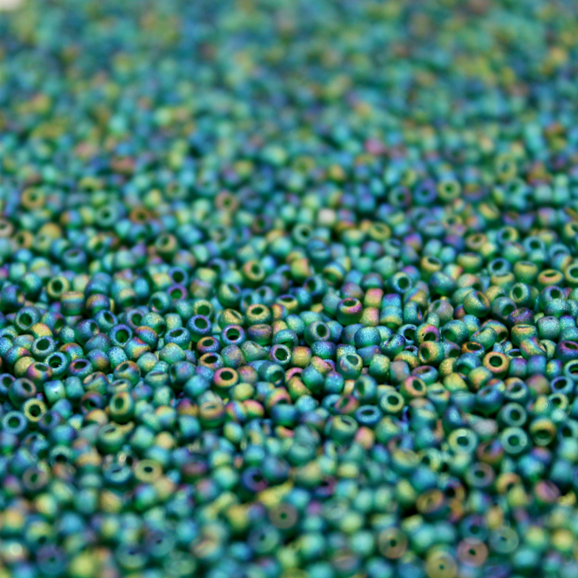 Transparent Matte Emerald AB ~ 15/0 JSB F259A – Powwowbling
