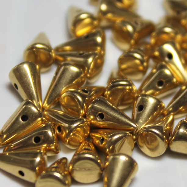 5x8mm Spike (24 pcs) 24K Gold Plate ~ Spike 25 – Powwowbling