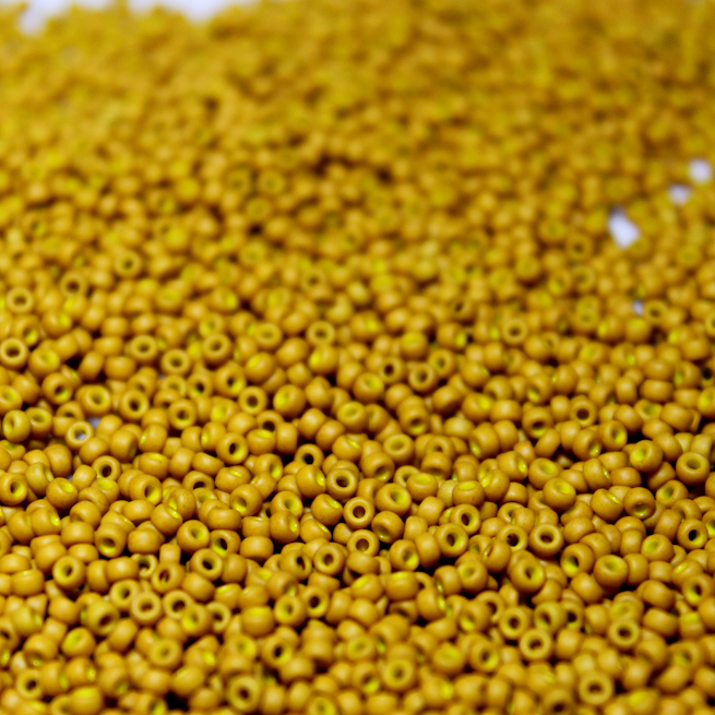 Opaque Matte Mustard ~ 15/0 JSB F400J – Powwowbling