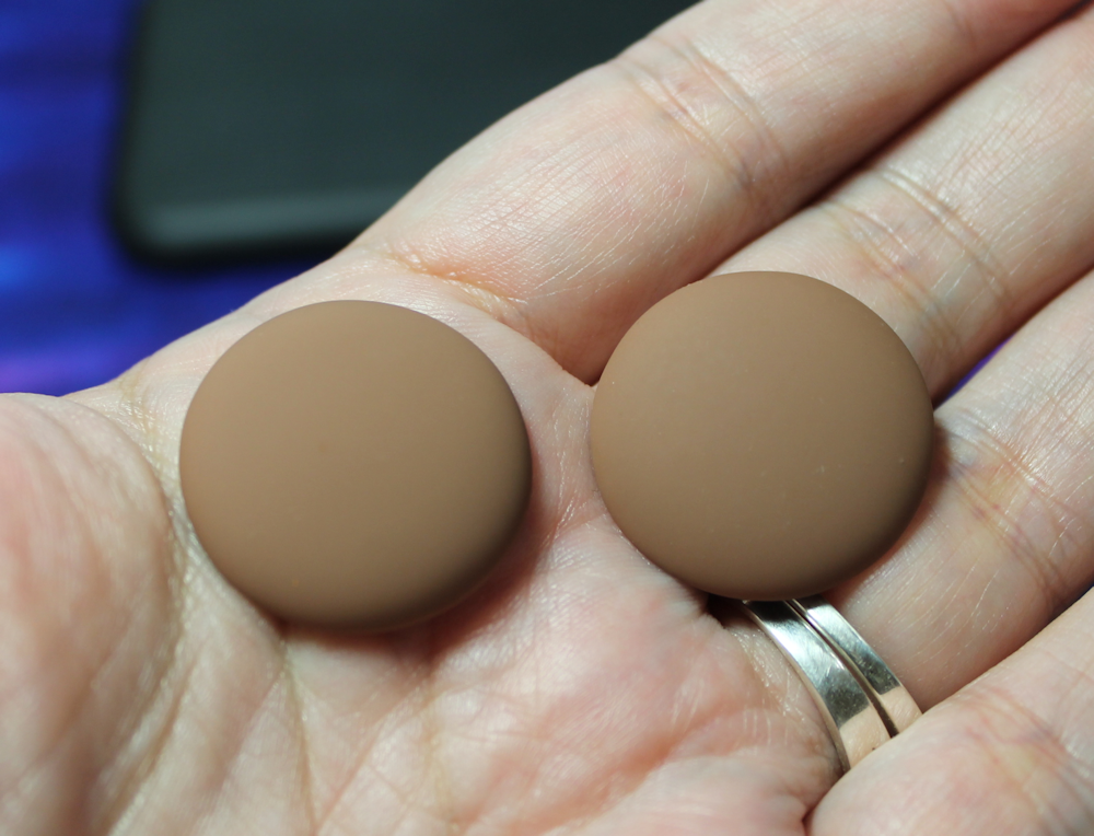 24mm Matte Round Resin Cabochon Milk Chocolate - P77| Powwowbling